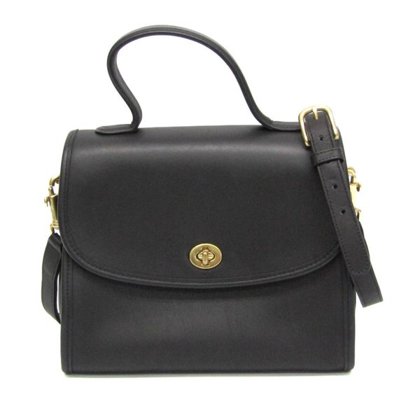 Coach | Bags | Coach Old 9977 Womens Leather Handbagshoulder Bag Black ...